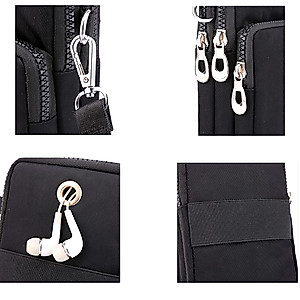 Kimwing Phone Purse Crossbody Bag Armband for Galaxy A32 5G A42 5G A51 A52 A71 A72 A02S A12 / S21 Ultra/Pixel 6 Pro/OnePlus Nord N200 / Redmi Note 10 Pro/Moto G Power 2021 / One 5G Ace (Black)