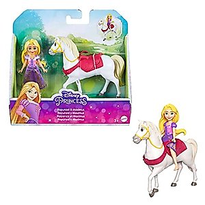 Disney Princess Rapunzel Small Doll and Maximus Horse with Saddle, from Disney Movie Tangled