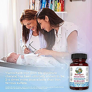 Vegan Postnatal Probiotic by MaryRuth's - Capsules Loaded with Essential Nutrients for Breastfeeding Moms - Nursing Probiotics with Vitamins, Minerals & Antioxidants for Mother & Child - 30 Servings