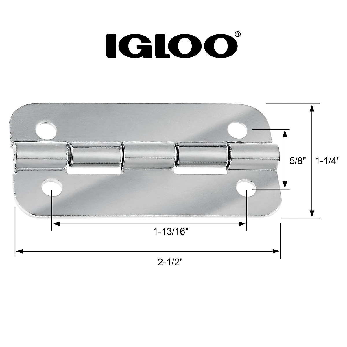 Igloo Cooler Heavy Duty Stainless Steel Hinges for Ice Chests (Set of 3)