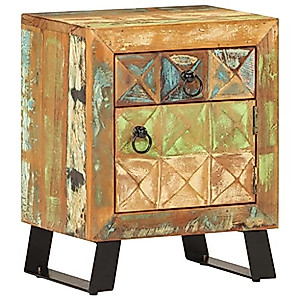 YPWRENH Chest of Drawers Cabinets Nightstand 15.7 "x11.8 x19.7 Solid Reclaimed Wood Suitable for bedrooms, Living Rooms and Kitchens
