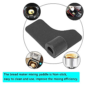 2 Pack Breadmaker Paddle,Bread Maker Blade Made of Non‑Stick Coating + Carbon Steel Material,Replacement Parts for Breadmaker Machine
