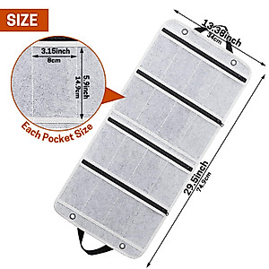 SWISSELITE Knife Display Bag, Felt Knife Display Case, Foldable Knife Storage Holder, Knife Carrying Organizer with 16 Slots