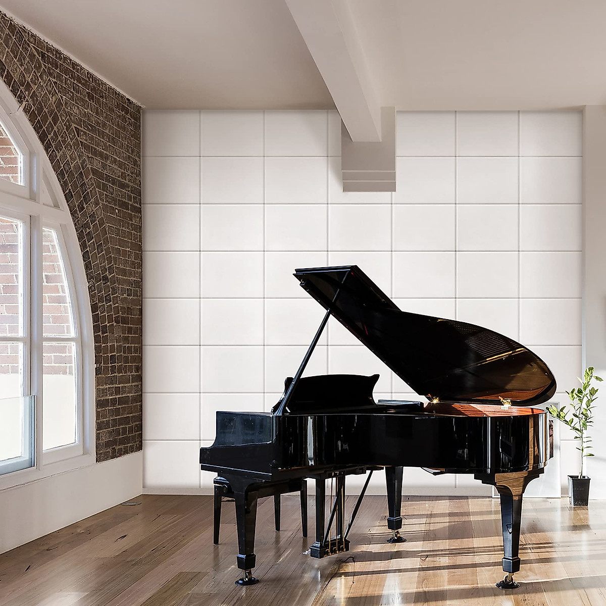 VANCORE 6 Pack Acoustic Panels 16"x 12"x 0.4" Sound Proof Padding, Sound Blocking Absorbing Padding for Wall Ceiling Acoustic Treatment for Home Office Decoration, White