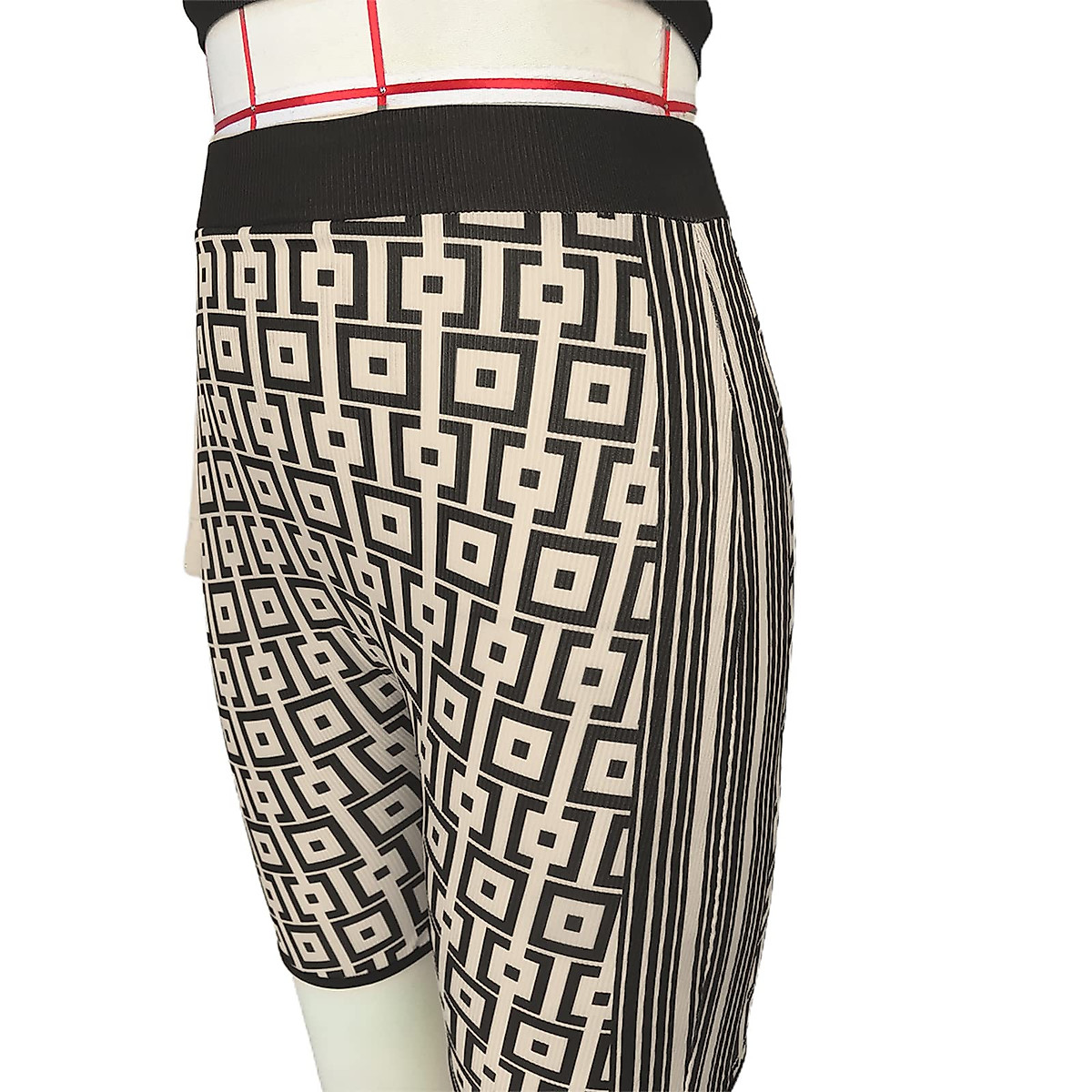 Annystore Women's Sexy 2 Piece Outfits Sleeveless Print Ribbed Tank Crop Top Jogger Biker Workout Shorts Tracksuit Set Brown XL