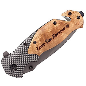 Fodiyaer Engraved Pocket Knife-Anniversary Knife for Men Boyfriend Husband, Perfect Personalized Graduation idea for Him-Perfect for Christmas, Fathers Day, Birthday