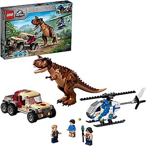LEGO Jurassic World Carnotaurus Dinosaur Chase 76941 Building Kit; Fun Toy Playset for Creative Kids; New 2021 (240 Pieces)