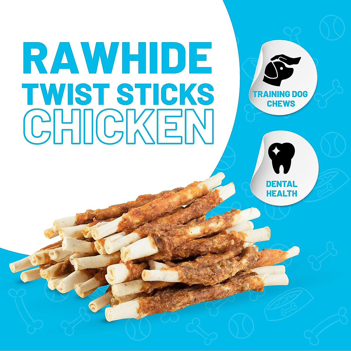 Sitka Farms Premium Chicken Breast Rawhide Twist 5 Inch 20 Count - Easy to Digest - Reward and Training, Gluten Free Chewy Dog Treat for Small and Medium Dogs - All Natural and Premium Chicken Breast