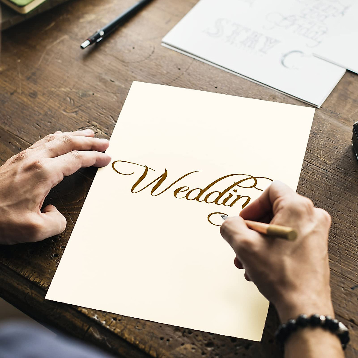 200 Sheets Ivory Printer Paper 32 lb/120 gsm Stationery Paper, Ivory Cardstock Paper Sheets for Printing, Copy, Arts Crafts, Letters, Invitations, Laser & Inkjet Printer Compatible (Ivory)