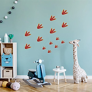 72 Dinosaur Footprints Peel and Stick Decals - Dinosaur Wall Stickers - Footprints for Classroom Footprints Decorations - Floor Decals - Dinosaur Track Stickers – Dino Decorations Dinosaur Party