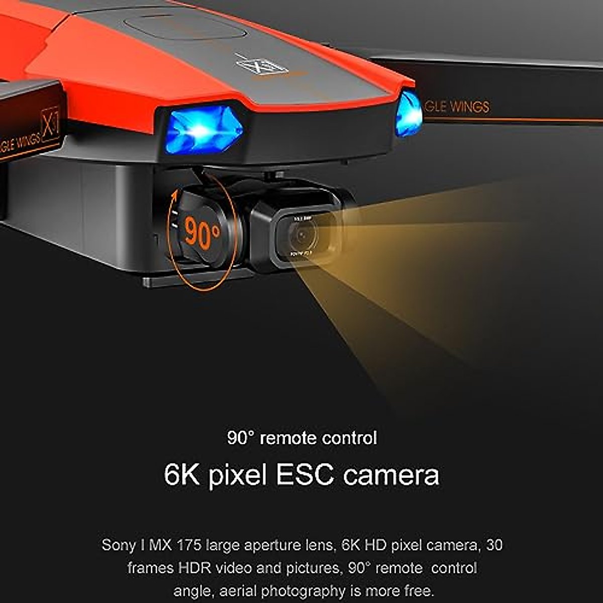 RKSTD Foldable FPV RC Drone With 6K WiFi Camera, Suitable For Adults, Beginners And Children; Voice Gesture Control RC Quadcopter, With GPS Positioning, 5G Image Transmission