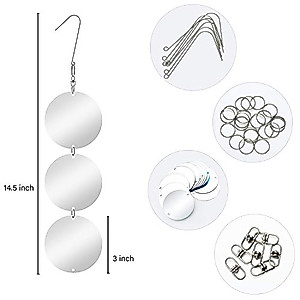 Dele Bird Scare Discs,24pcs Highly Reflective Double-Sided Bird Scare Devices, Decoration Product to Scare Away Birds