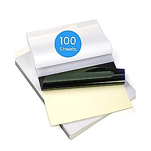 Phomemo Tattoo Transfer Paper - 100 Sheets A4 Size, Thermal Stencil Paper for Tattoo Transfer Kit - Commercial & Personal Use, DIY Tattoo Tracing Paper Compatible with M08F Printer & Tattoo Supplies