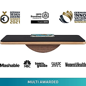 Plankpad PRO Get fit Playing Games & Workouts; Plank & Balance Board with free iOS/Android App & 10 Games; Dynamic Abs & Core Fitness Training; Only 3 Minutes a Day