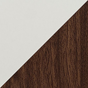 IRIS USA UB Space Saving Unit with Adjustable Shelves, 6-Inch, Walnut Brown/White