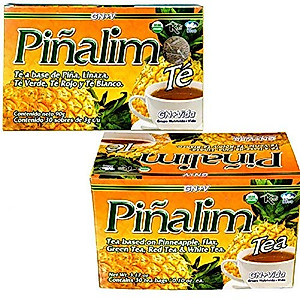 SmileMore Pinalim Tea/Te de Pinalim Mexican Version- Pineapple, Flax, Green Tea, White Tea - 30 Day Supply