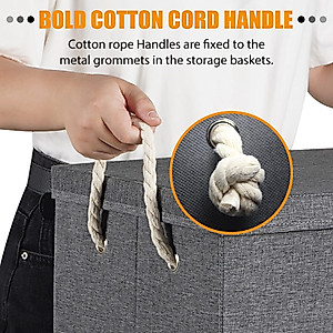 ASXSONN Extra Large Storage Bins with Lids, Fabric Storage Bins with Label & 3 Handles, Foldable Storage Boxes with Lids, Storage Baskets with Lids for Organizing (15.75"x11.8"x10.2", Gray, 3 Pack)