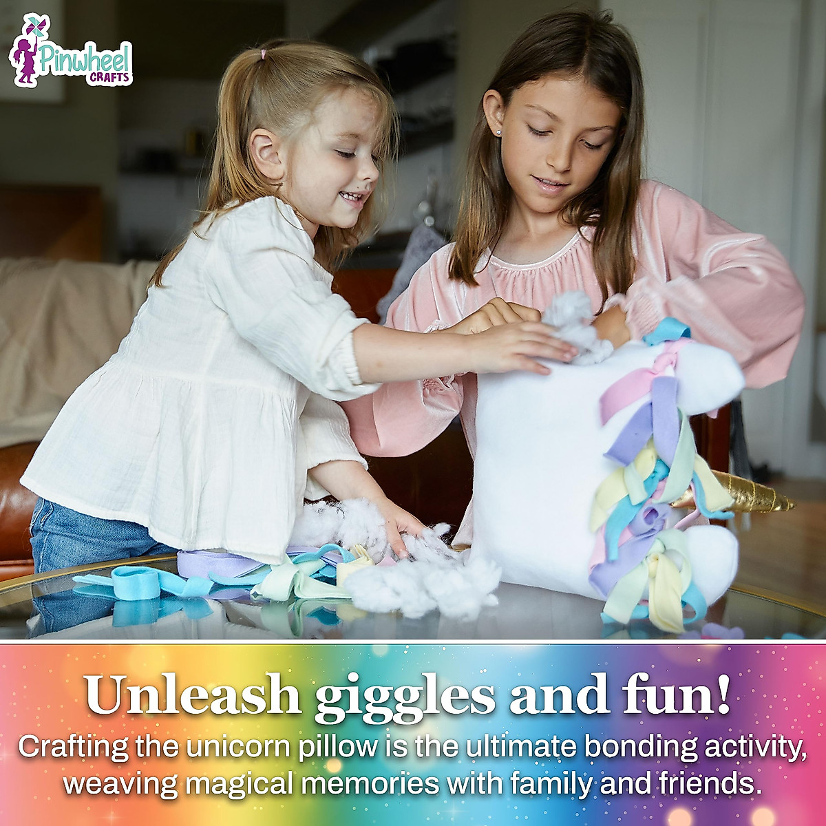 Unicorn Pillow Kit & Mermaid Jewelry Box Kit Bundle - Fun DIY Arts and Crafts Project for Kids Ages 6 7 8 9 10 11 12 - Great Gifts for All Occasions