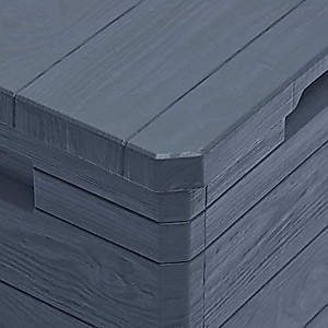 Tidyard Garden Storage Deck Box Plastic 23.8 Gal Lockable Garden Container Cabinet Toolbox for Patio, Lawn, Poolside, Backyard Outdoor Furniture 16.7 x 17.3 x 19.7 Inches (W x D x H)