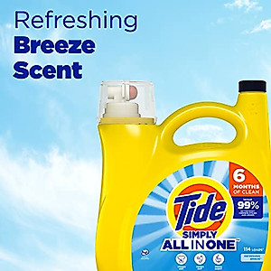 Tide Simply Liquid Laundry Detergent Refreshing Breeze, 114 loads (Packaging May Vary)