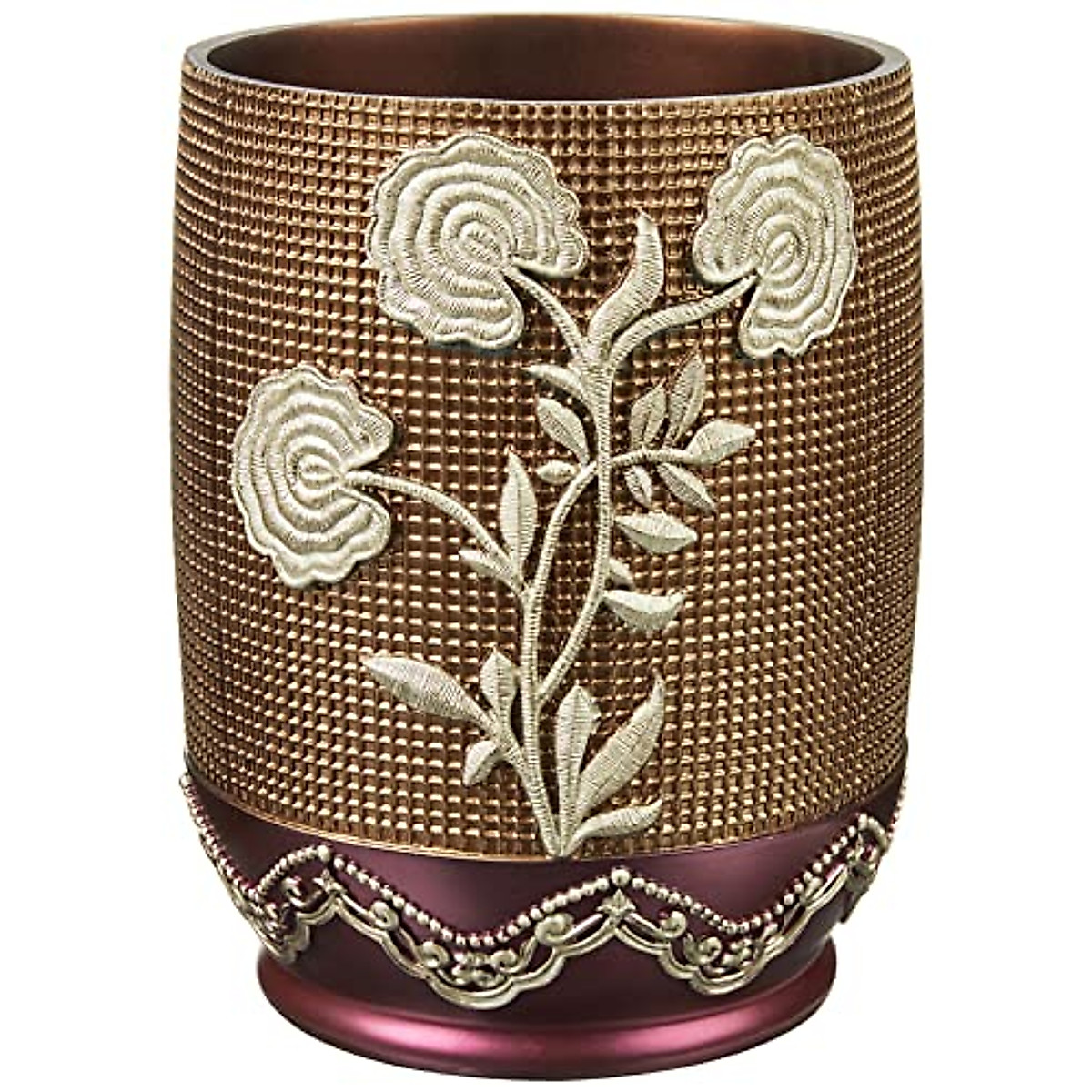 Popular Bath 961690 Ombre Rose, Waste Basket, Burgundy