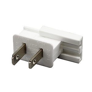 Creative Hobbies SPLUG, Easy Snap On End Plug, For SPT-1 Wire, Residential Grade, Polarized, Non-Grounding, 8 Amp, 125 Volt, White, Pack of 5 Plugs