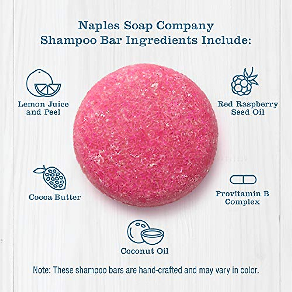 Naples Soap Company Solid Shampoo Bar for All Hair Types – Eco-Friendly, Free of Parabens, Alcohol, Pthalates – Handmade, pH Balanced, Hydrating Haircare, Lasts 50-75 Uses – Sunkissed, 1.75 oz