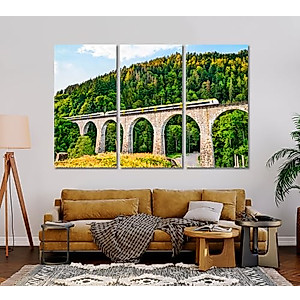 Ravenna Bridge in Black Forest Baden-Wurttemberg Germany Canvas Print 3 Panels / 36x24 inches