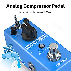 Donner Compressor Pedal and Guitar Power Supply 10 Isolated DC Output for 9V/12V/18V Effect Pedal