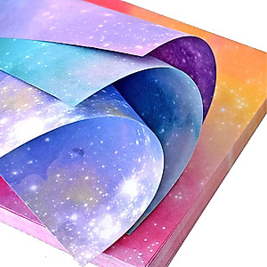 Origami Paper Kit for Kids Adults, 200 Sheets Starry Double-Sided Square Origami Paper for DIY Decoration, Craft Paper, Scrapbook Decor, Folding Crafts (3.74*3.74in)