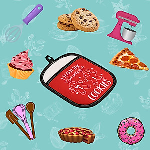Teacher Gift I Teach The Smartest Cookies Teacher Graduation Gift from Student Funny Oven Pads Pot Holder Baking Gift (Smartest Cookies)