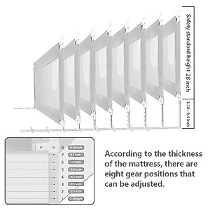 U/D 3 Sides Bed Rail for Toddlers Extra Long for Queen Size Baby Infants Safety Bed Rails Guard 200cm(2sides)+150cm(1side)