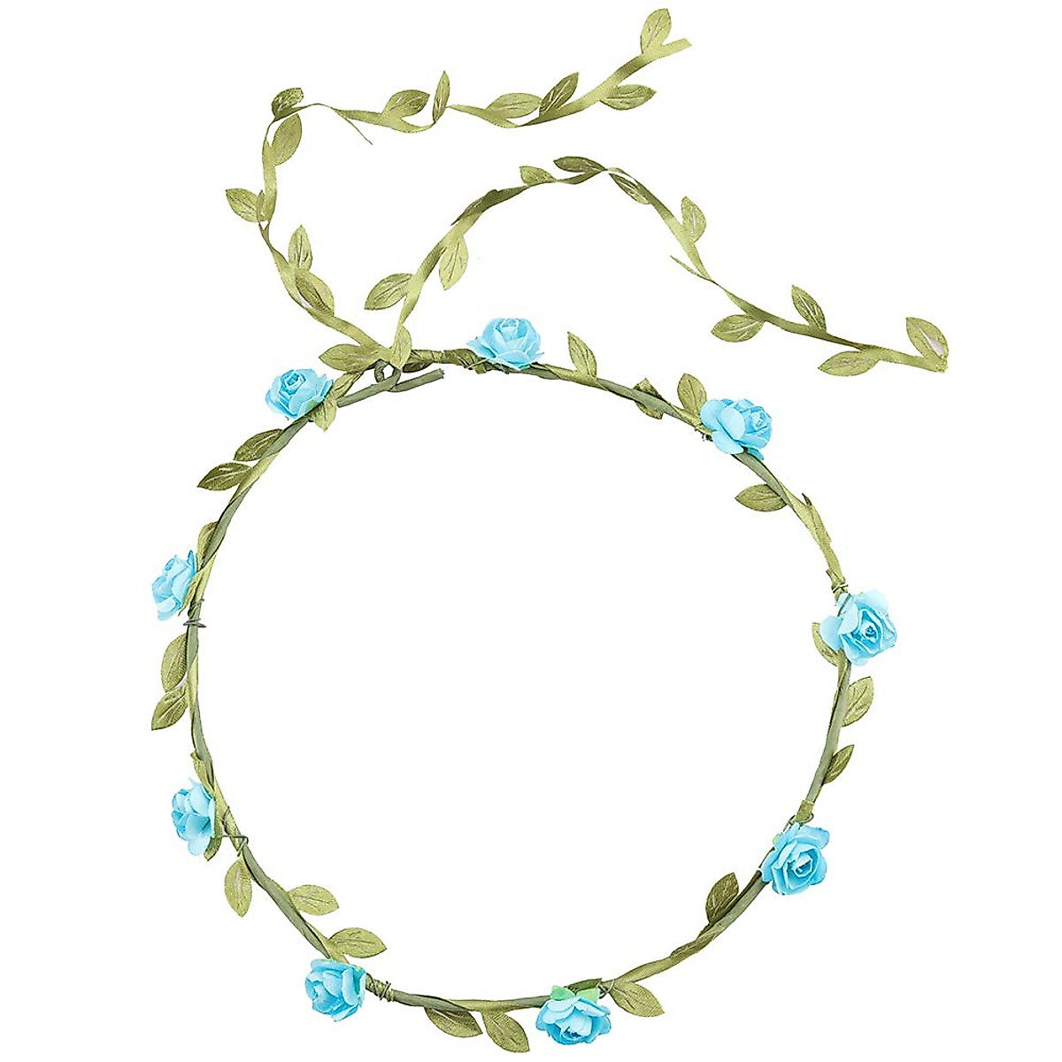 Rocutus 10pcs Bohemian Flower Crown Floral Wreath Garland Headbands for Women (10 Pieces)