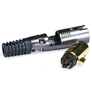 Monoprice 3 Pin XLR Female Mic Connector, Black - Gold Plated Pins, Strain Relief Boot for Corrosion Free Connections