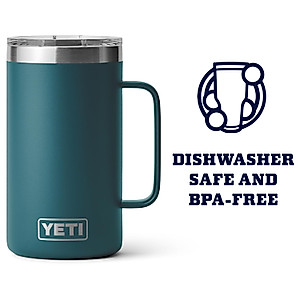 YETI Rambler 24 oz Mug, Vacuum Insulated, Stainless Steel with MagSlider Lid, Agave Teal