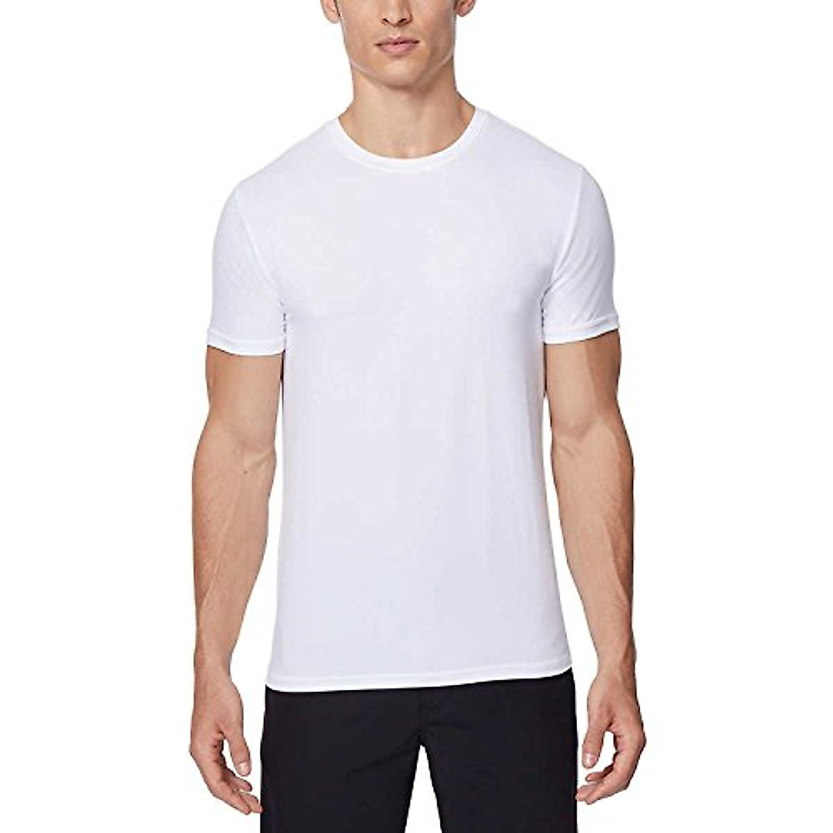 32 DEGREES,Mens 2pack Short Sleeve Crew Neck Wicking Tee,White/White,Medium