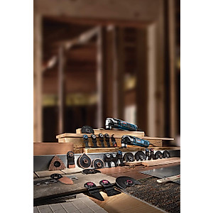 BOSCH OSP114 1-Piece 1-1/4 In. StarlockPlus Oscillating Multi Tool Wood Curved-Tec High-Carbon Steel Plunge Cut Blade for Heavy-Duty General-Purpose Applications in Wood