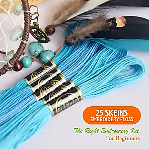 Rainbow Colors Embroidery Floss - Cross Stitch Threads - Friendship Bracelets Floss - Crafts Floss- Hand Embroidery Thread 25 Skeins Per Pack