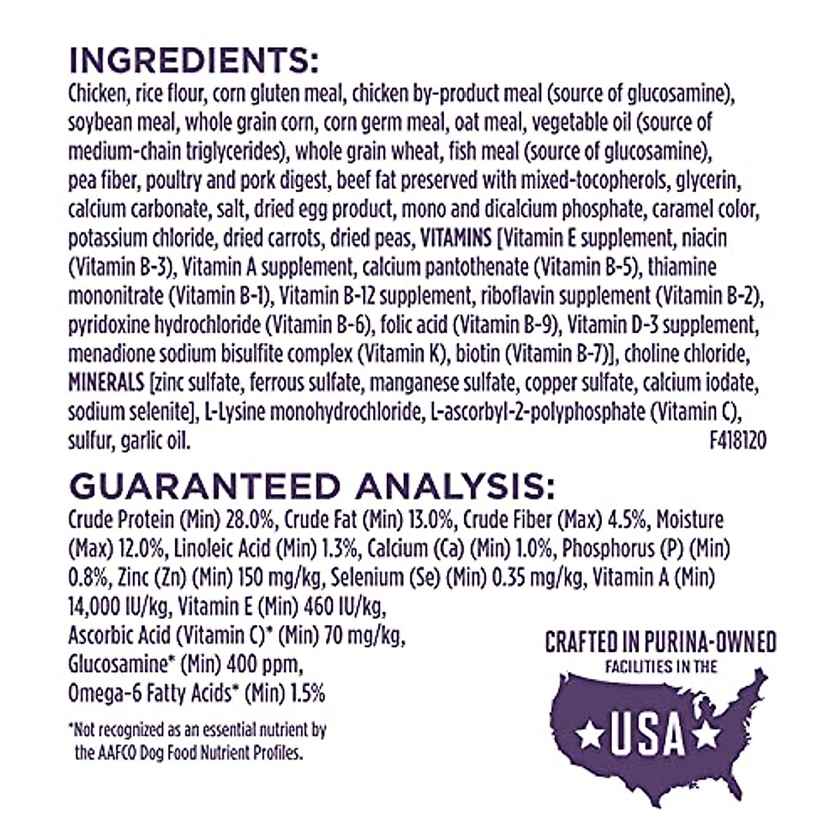 Purina ONE High Protein Dry Senior Dog Food Plus Vibrant Maturity Adult 7 Plus Formula - 31.1 lb. Bag