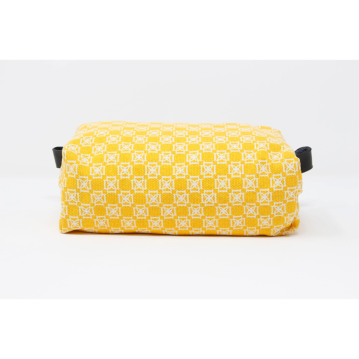 DOMINIE Liner for Clear Handbag Small Clutch Removable/Interchangeable Liner - Yellow Canvas Liner, Black Tabs (Black Clutch Sold Separately)