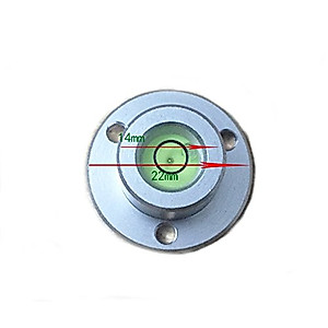 Driak Aluminum Metal Case Bullseye Level Spirit Level, 22x14x10mm/0.87"x0.55"x0.39"