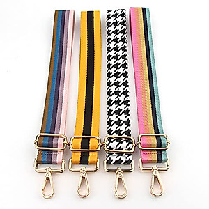 chushui Purse Strap,Replacement Crossbody Shoulder Strap for Handbag (Houndstooth Black and White)