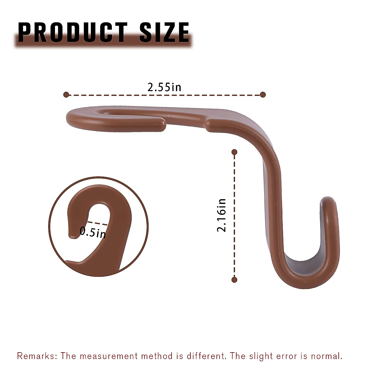 GaRhomxy Car Seat Headrest Hooks, 4 Pack Universal Auto Car Back Seat Hook Organizer for Purse Coat, Brown