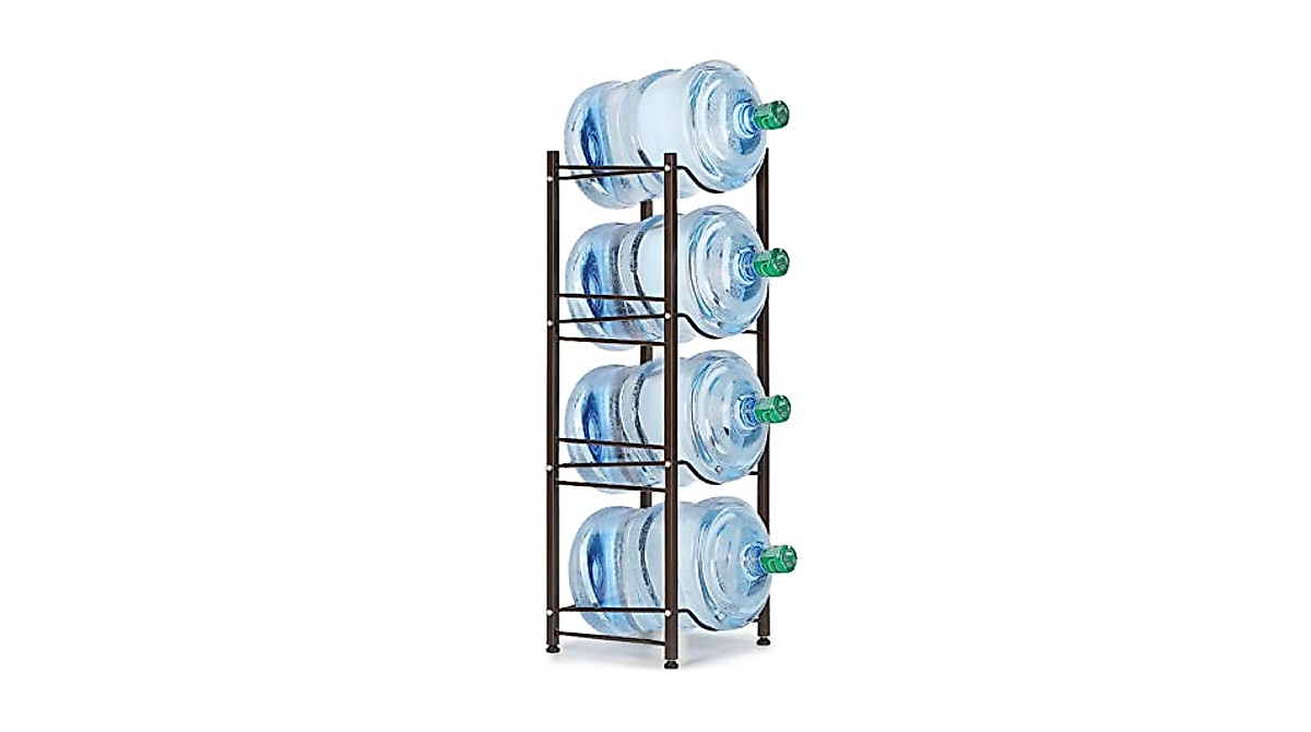 HAITRAL 4-Tier Water Gallon Jug Holder - Space Organizer