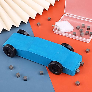 Ruisita 3 Ounces Tungsten Weights Cubes Polished Speed Axles Kit 18 Pieces Tungsten Weights Cubes and 4 Pieces Polished Speed Axles