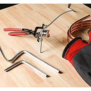 ARES 10024-3-in-1 Small Range Tubing Bender Pliers - Easily Make 90 Degree Bends in Brass, Copper, Steel, Stainless and Aluminum - Works for 1/8-Inch, 3/16-Inch, and 1/4-Inch Tubing