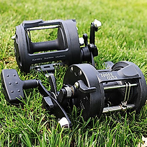Sougayilang Round Baitcasting Fishing Reel for Catfish, Salmon/Steelhead, Striper Bass, Pike,Inshore Surf Fishing Reels, Conventional Reel