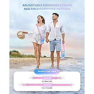 Water Bottle Holder for Stanley Cup with Strap,Tumbler Accessories for Stanley 40 oz,Anti Drop and Leakage,Suitable for Sports and Outdoor Use（Blueberry Ice Cream）(Cup Not Included)