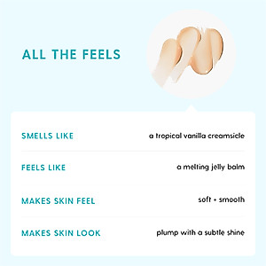 Kinship Supermelt Lip Smoothing Jelly Mask - Moisturizing Daily Lip Treatment + Hyaluronic Acid - Hydrating + Exfoliating Lip Gloss - Soft + Plump - Quick Melting Balm - Soothe Dry Lips (.3 oz)