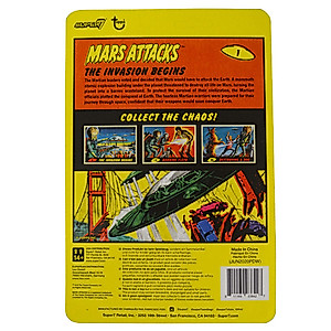 Super7 Mars Attacks Martian The Invasion Begins - 3.75" Mars Attacks Action Figure with Accessory Vintage Collectibles and Retro Toys